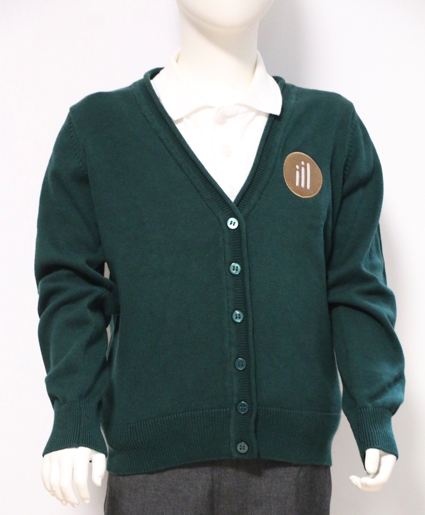 Girls' green cardigan | Institut International de Lancy